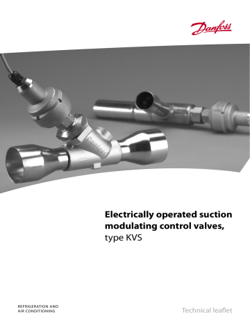 Danfoss Electrically operated suction modulating control valves, type ...