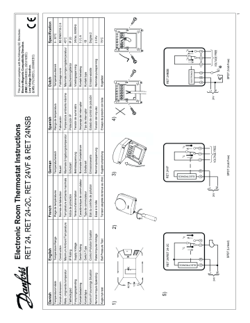 Danfoss RET 24 Guía de instalación | Manualzz