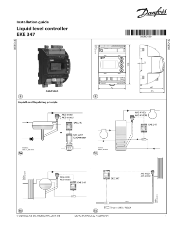 Danfoss Electronic Controller - EKE 347 Installation Guide | Manualzz