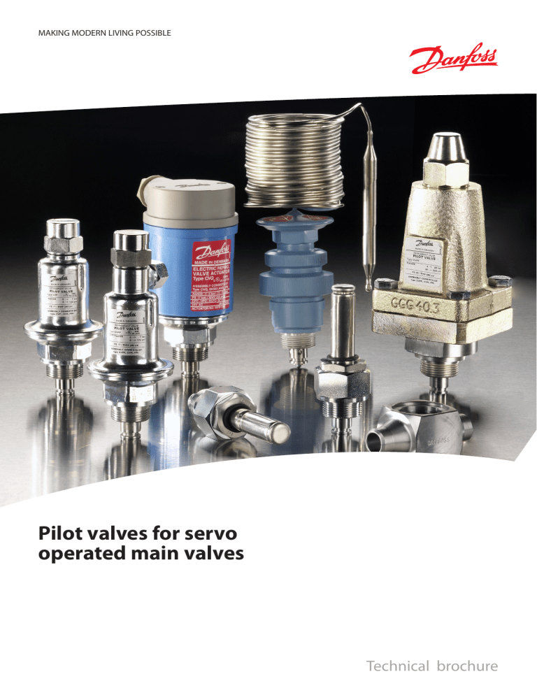Danfoss Pilot valves for servo operated main valves Datasheet | Manualzz