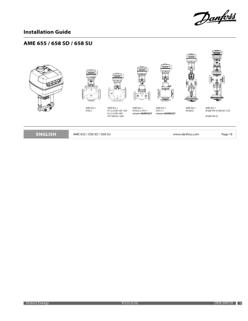 Danfoss AME 655 / 658SD / 658SU Operating Guide | Manualzz