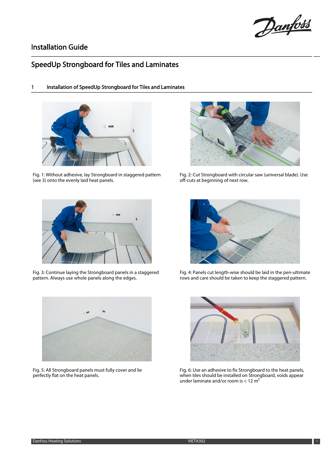 Danfoss Strongboard for tiles and laminates for SpeedUp Installation ...