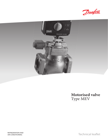 Danfoss Motorised valve, Type MEV Data Sheet | Manualzz