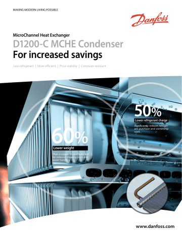Danfoss MCHE D1200-C Condenser Data Sheet | Manualzz
