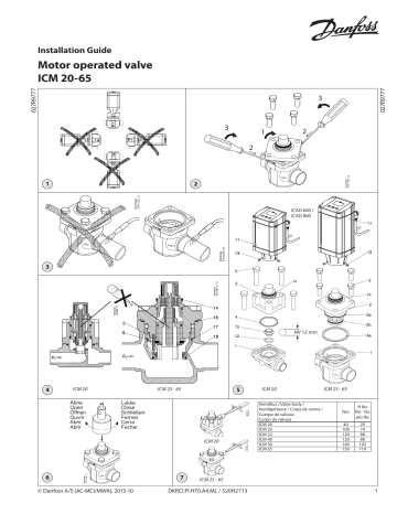 Danfoss Motor operated valve ICM 20 - 65 Installation Guide | Manualzz