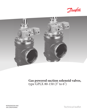 Danfoss Gas powered stop valves, type GPLX Data Sheet | Manualzz
