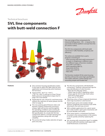 Danfoss SVL line components Data Sheet | Manualzz