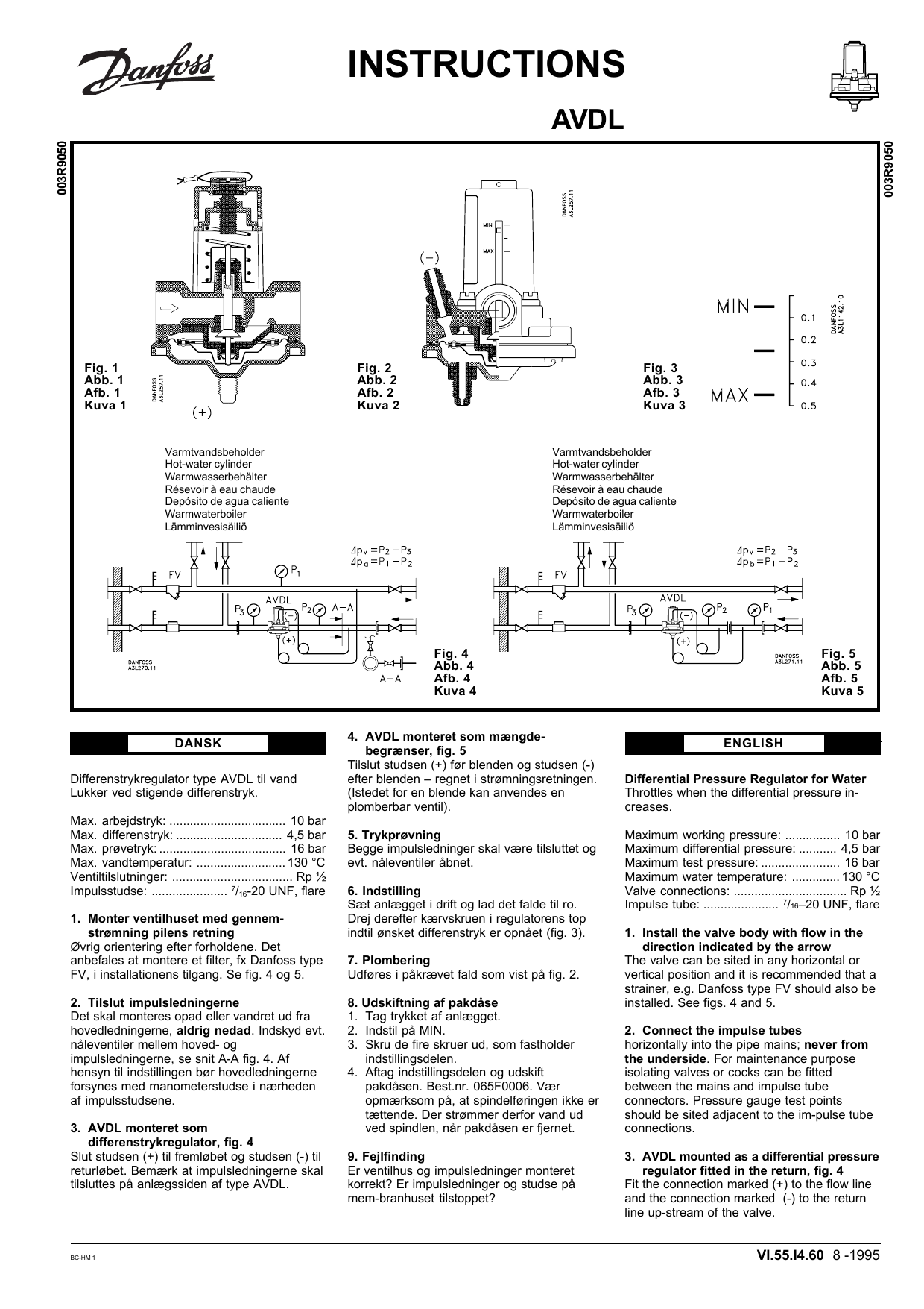 Danfoss AVDL Operating instructions | Manualzz