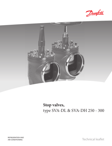 Danfoss Stop valves, type SVA DH, SVA DL Data Sheet | Manualzz