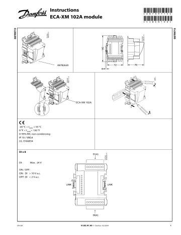 Danfoss ECA-XM 102A installation Guide | Manualzz