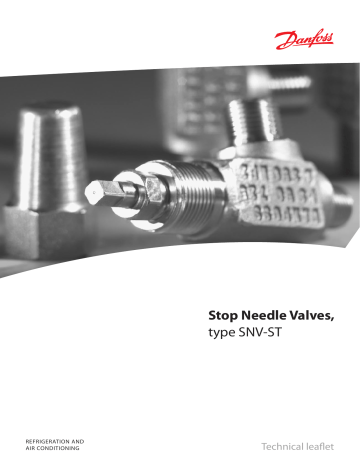 Danfoss Stop needle valves, type SNV-ST Data Sheet | Manualzz