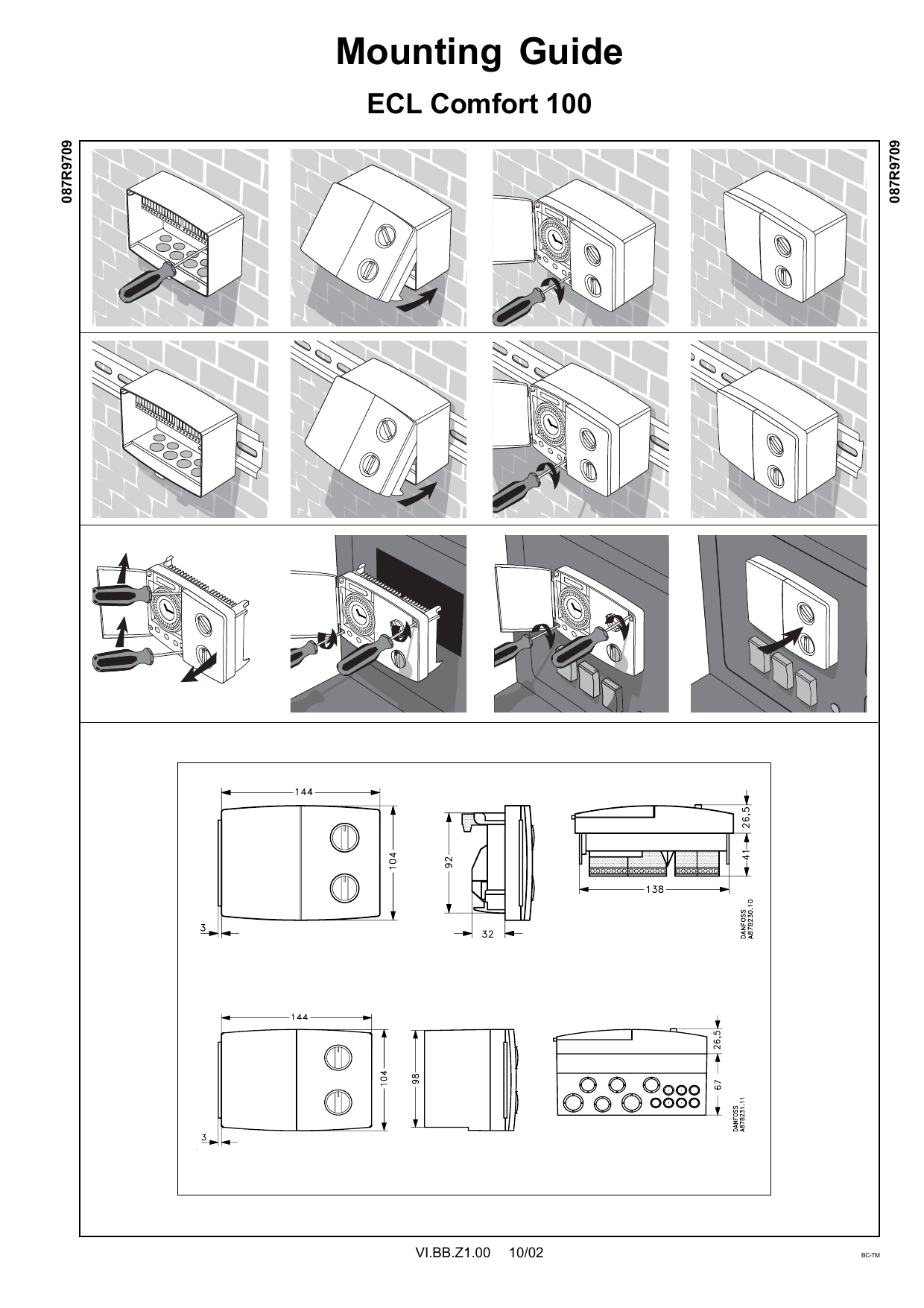 Danfoss ECL Comfort 100/200/300 Installation Guide | Manualzz