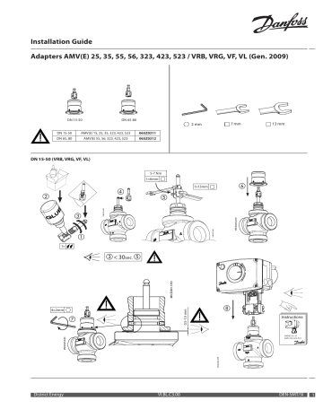 Danfoss Adapters AMV/E 25,35, 55, 56, 323, 423, 523/VRB-G, VF-L (Gen ...