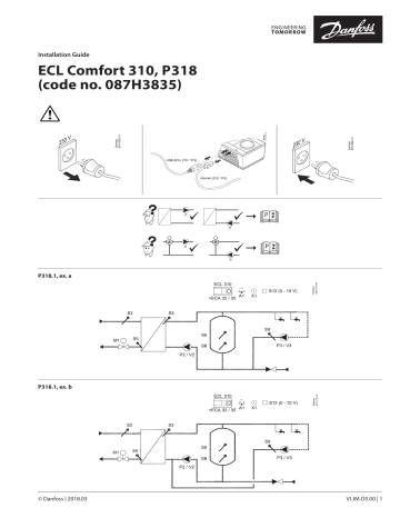 Danfoss ECL Comfort 310, P318 Installation Guide | Manualzz