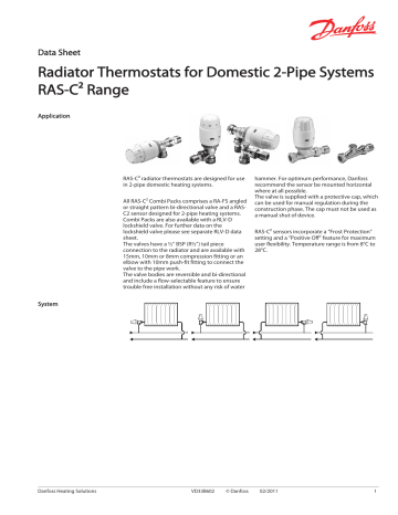 Danfoss Radiator Thermostats RAS-C2 range Data Sheet | Manualzz