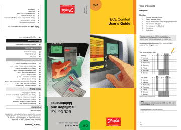 Danfoss ECL Comfort 300 - C47 Operating Guide | Manualzz
