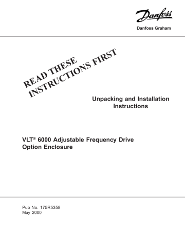Danfoss VLT 6000 Unpacking Installation Guide | Manualzz
