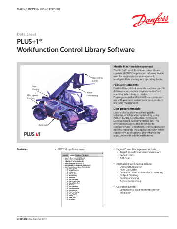 Danfoss PLUS+1® Work Function Control Library Software Data Sheet ...