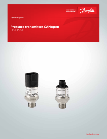Danfoss DST P92C CAN-Open Operation Operating Guide | Manualzz
