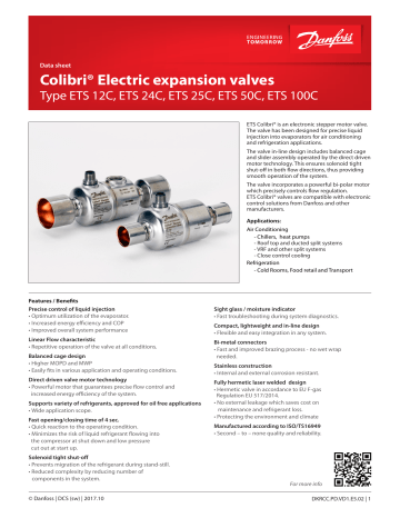 Danfoss ETS Colibri Data Sheet | Manualzz