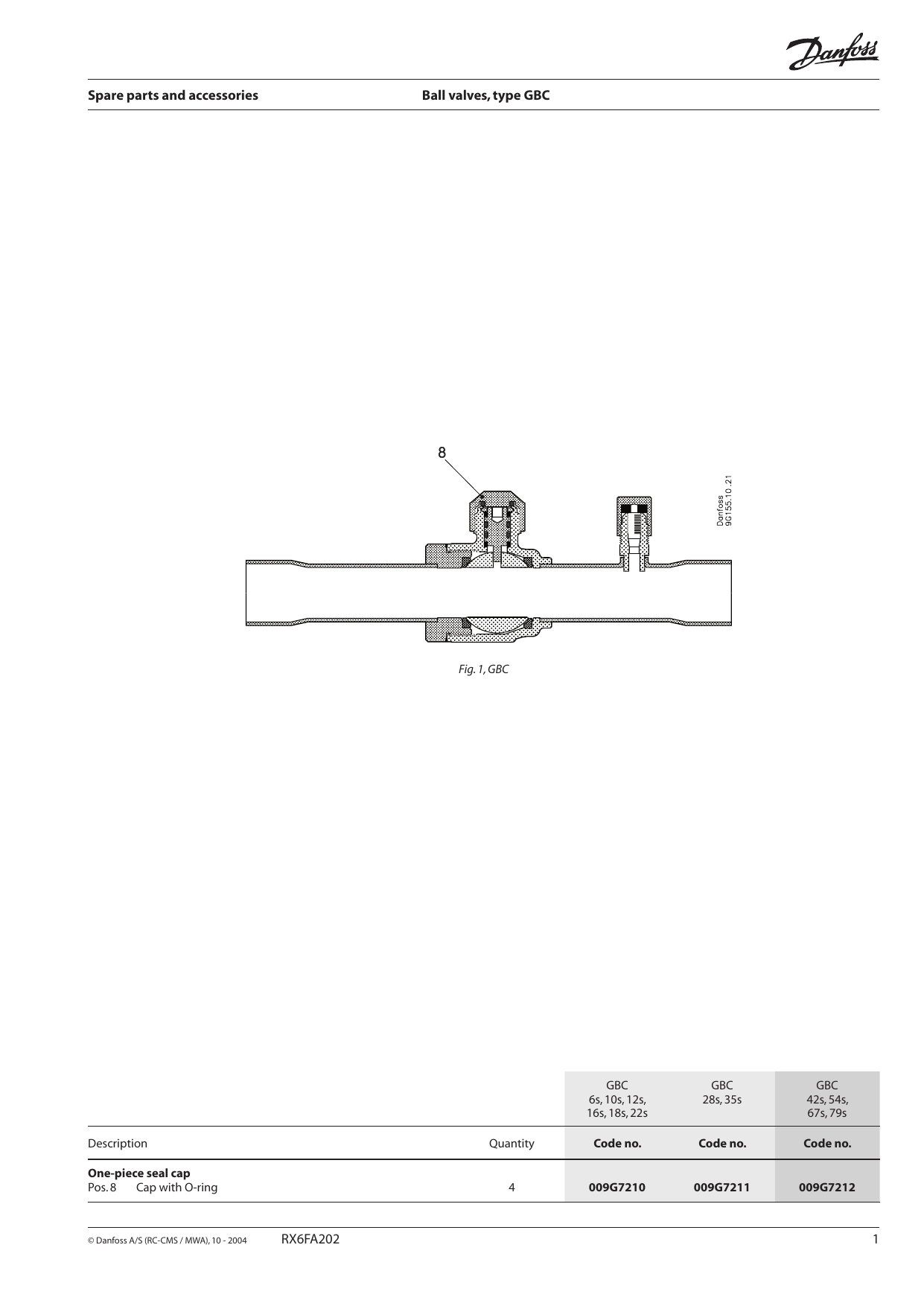 Danfoss Ball valve, type GBC Data Sheet | Manualzz