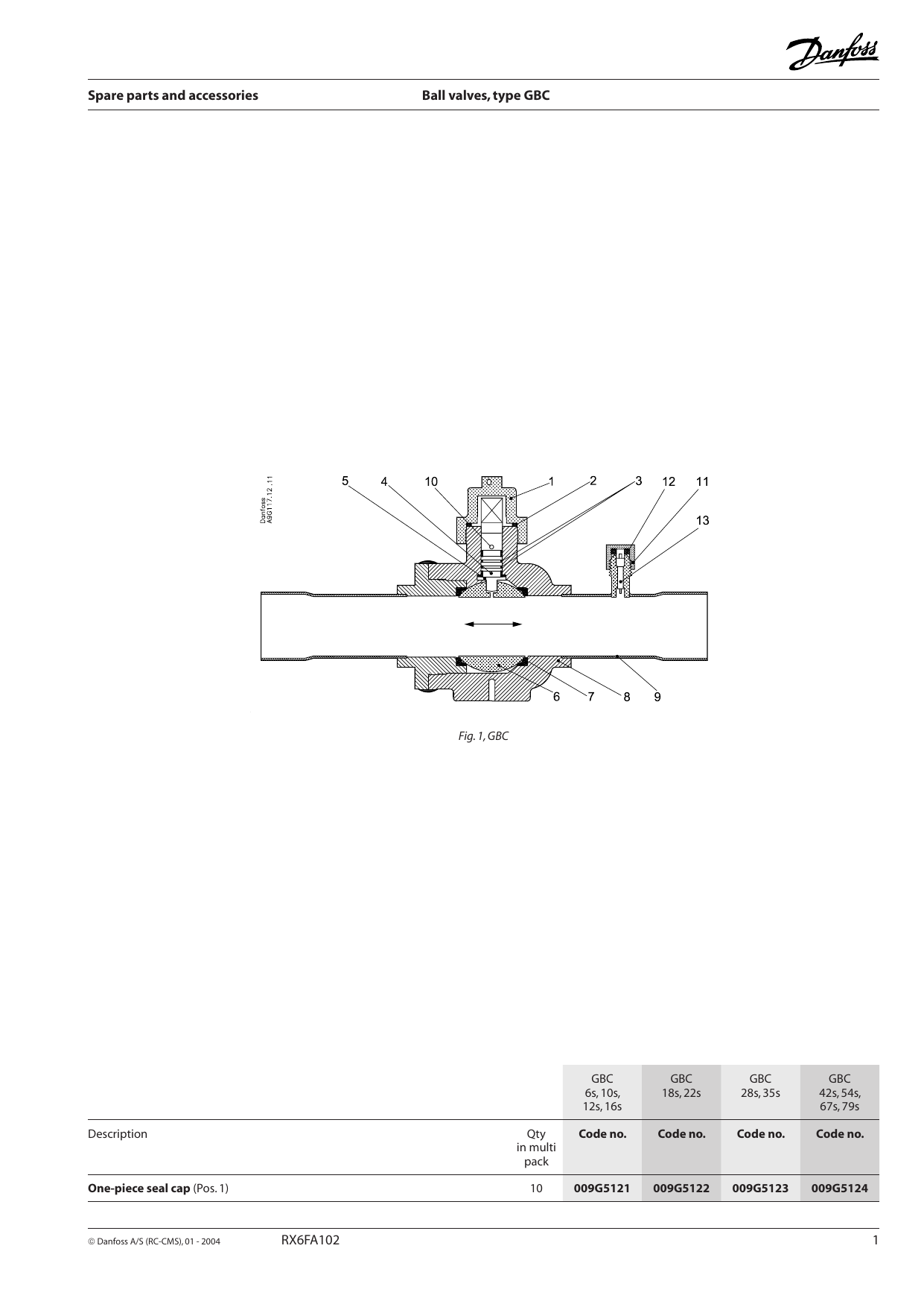 Danfoss Ball valve, type GBC Datasheet | Manualzz
