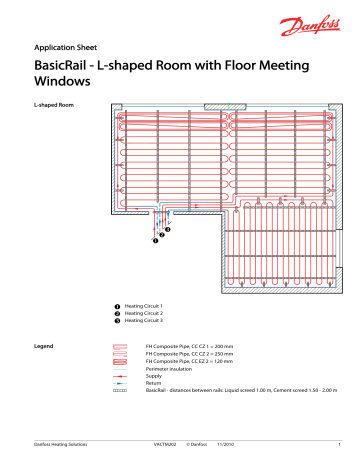 Danfoss BasicRail, L-shaped room Application Guide | Manualzz