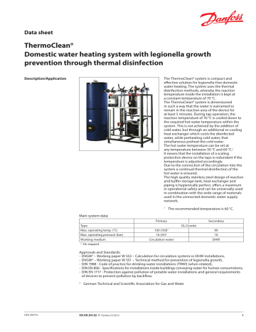 Danfoss ThermoClean Data Sheet | Manualzz