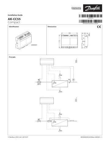 Danfoss AK-CC55 Compact Installation Guide | Manualzz