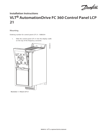Danfoss VLT® FC 360 Numeric Local Control Panel Installation Guide ...