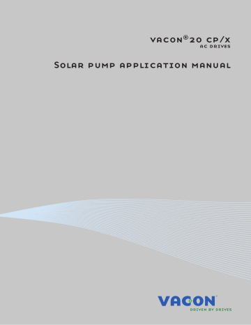 Vacon VACON® 20 CP X Solar Application Manual | Manualzz