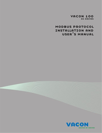Vacon 100 Modbus Installation Guide | Manualzz