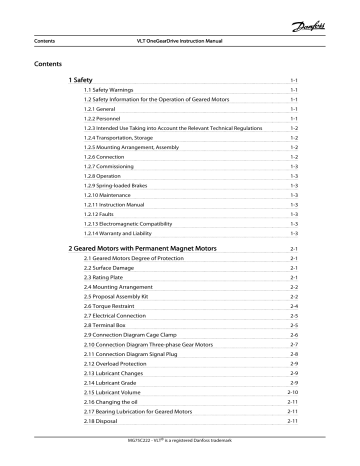 Danfoss VLT® OneGearDrive Operating Guide | Manualzz