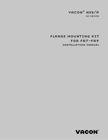 Vacon NXS NXP Flange Mounting FR7 9 Man Installation manual | Manualzz