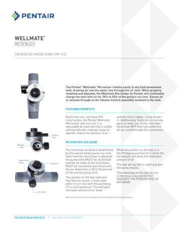 Wellmate Micronizer Specifications | Manualzz