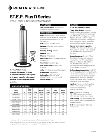 Sta-rite ST.E.P. Plus D Specifications | Manualzz