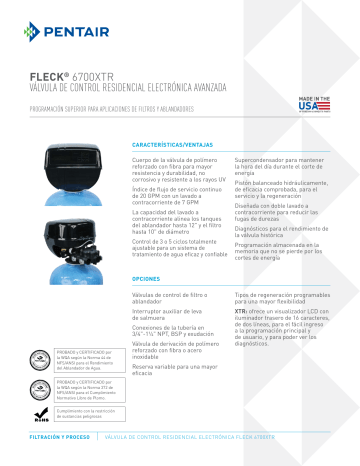 Fleck 6700XTR Especificación | Manualzz