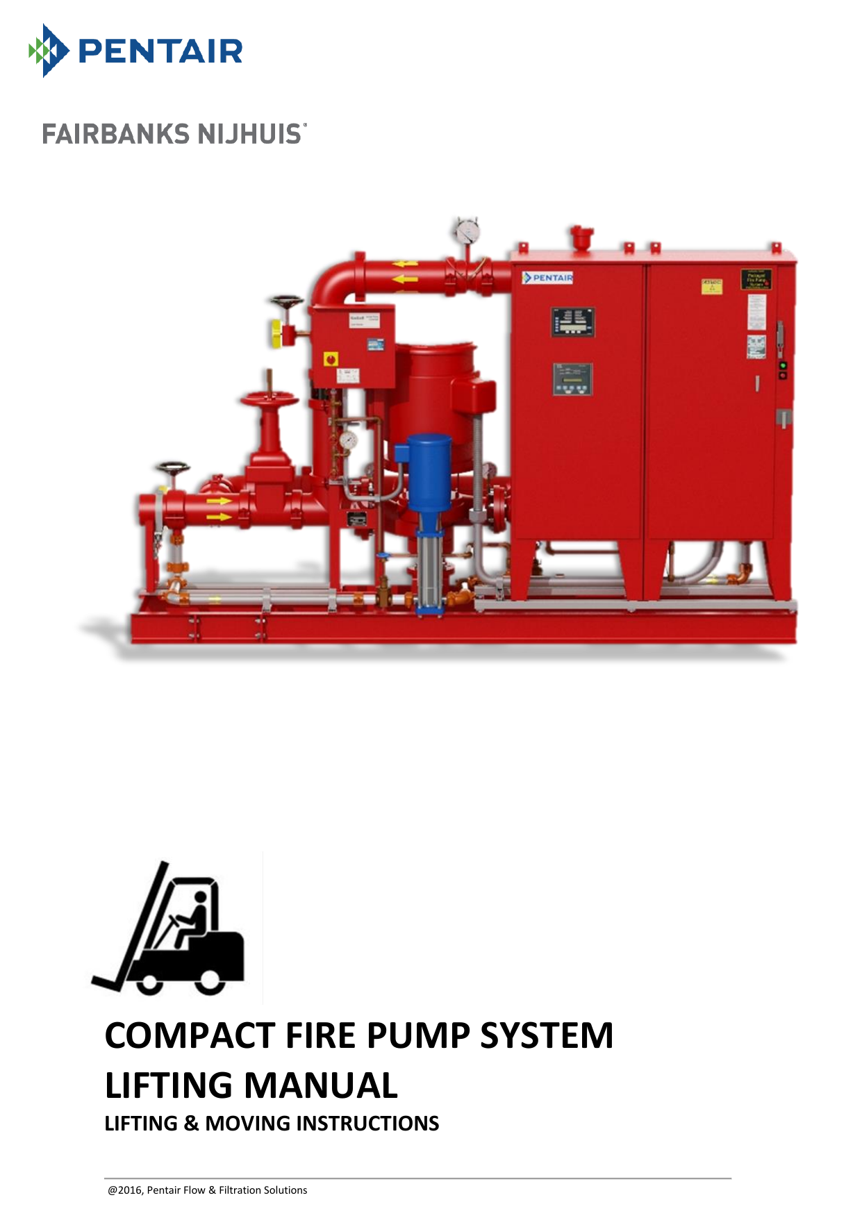 Fairbanks-nijhuis Compact Fire Pump System Lifting Owner's Manual ...