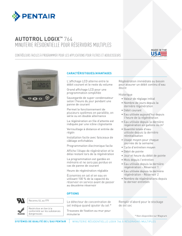 Autotrol Logix 764 spécification | Manualzz