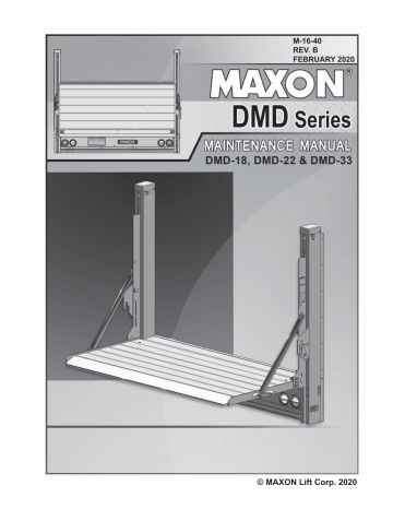Maxon DMD RAILIFT™ Maintenance Manual | Manualzz