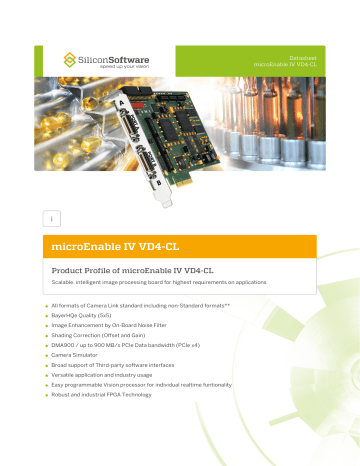 Basler microEnable IV VD4-CL Data Sheet | Manualzz