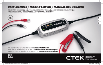 Ctek US 0.8 Owner's Manual | Manualzz