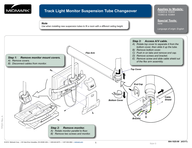 Midmark Dental Light (Halogen), LED Dental Light Operating instructions ...