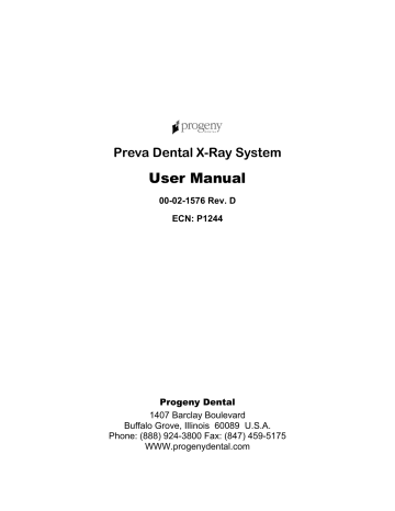 Midmark Preva Dental X-Ray System User Guide | Manualzz
