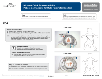 Midmark Multi-parameter Monitors Quick Reference Guide | Manualzz