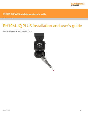 Renishaw PH10M-iQ PLUS Installation & User's guide | Manualzz