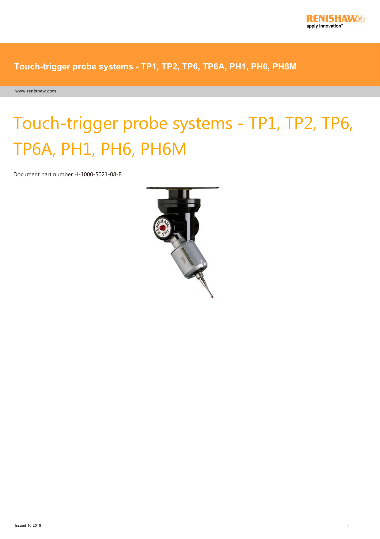 Renishaw PH6M User Guide | Manualzz