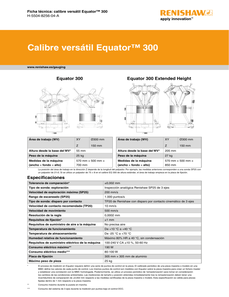 Renishaw Equator™ 300 versatile gauge, Equator 300 versatile gauge User ...