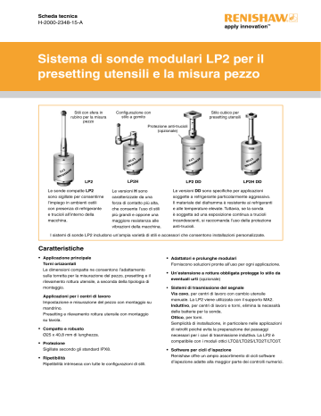 Renishaw LP2 modular probe system Manuale utente | Manualzz
