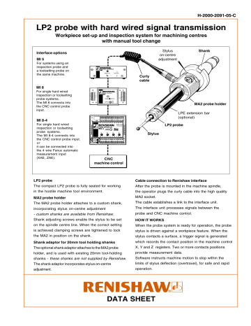 Renishaw LP2 probe Data sheets | Manualzz